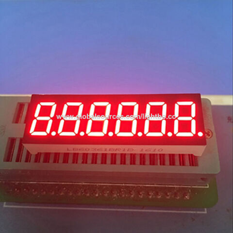 Buy China Wholesale 6-digit 0.36" Super Bright Red 7-segment Led Display, Common Anode For ...