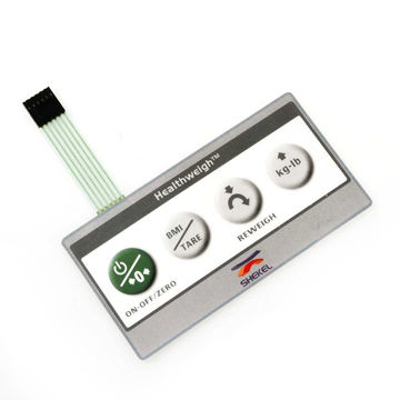 China LED light PCB membrane keyboard switch with metal domes and ...