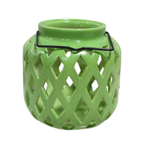 Buy Wholesale China Green Solar Light Lantern, Ceramic Lamp Garden ...