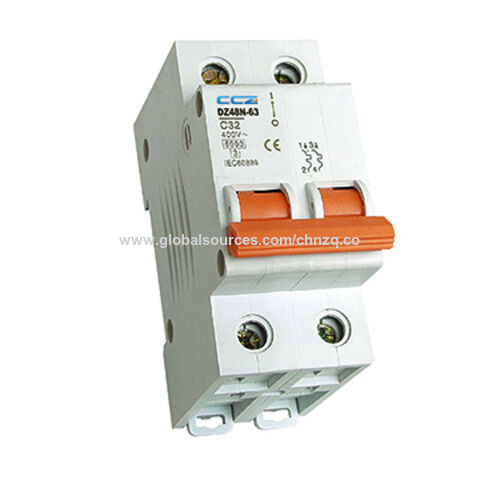 Buy Wholesale China Dz47n-63 2p 63a Residual Current Operated Circuit Breaker With Over-current ...