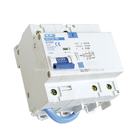 Buy Wholesale China Dz47le-100a 1p+n Residual Current Operated Circuit Breaker With Over-current ...