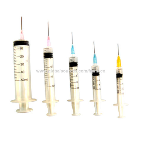 China Three-piece Luer Slip Syringes with Sharp Needle Tips on Global ...