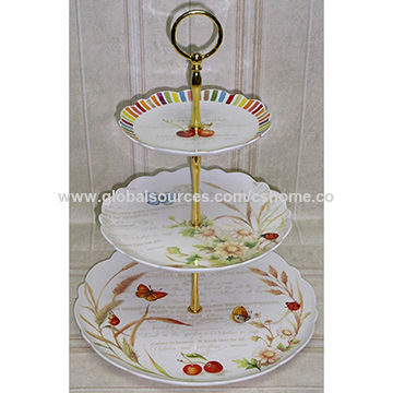 Buy Wholesale China Ceramic Three Layer Plate (etagere), Stackable With ...