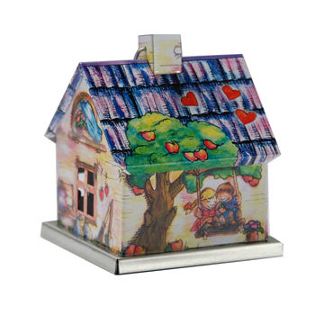 Buy Wholesale China Small Tin House For Christmas Decoration Gife ...