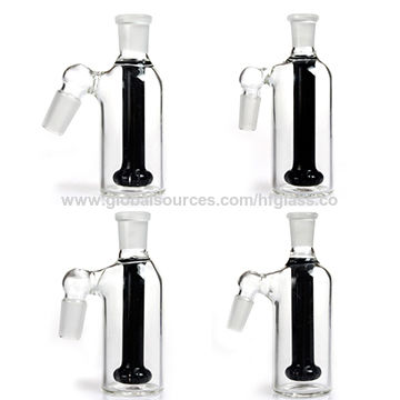 China Ash Catcher 14mm 18mm Male to Female Glass Aah Catchers Black ...
