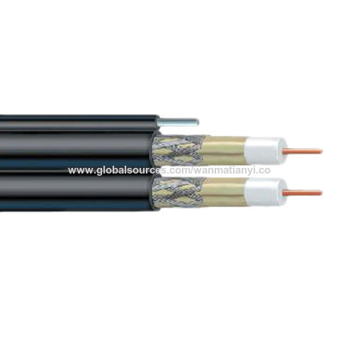 Buy Wholesale China Dual Rg11 Coaxial Cables With Messenger, Al/cu Foil ...
