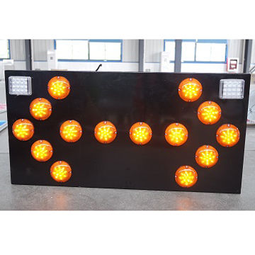 Led Arrow Road Direction Traffic Sign, Solar Power, Inner Illuminated ...