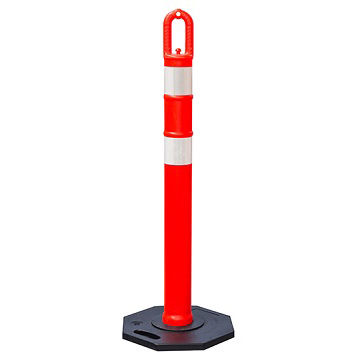 Plastic Traffic Safety Flexible Bollards Recycle, Stick Reflective Film ...