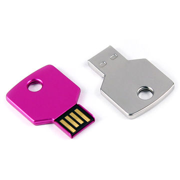 Key Shape USB Flash Drive, USB 2.0. Provide Logo Print, Data Load ...