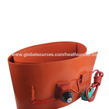 Silicone band heater, flexible, with temperature switch, silicone ...