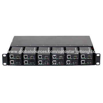 China 1U Height 12 Slots Media Converter, Rack Mount Chassis Suitable ...