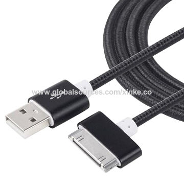 China USB to 30-pin Connector Cable, Black or White on Global Sources ...
