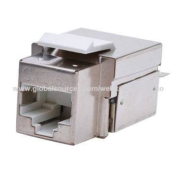 Rj45 female connector cat6a FTP 110 Style, Shielded, rj45 female ...