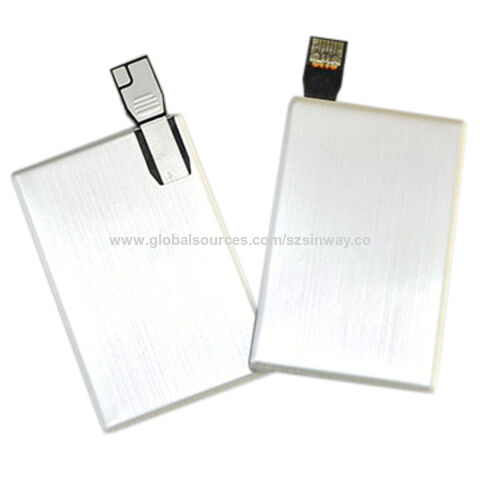 Buy Wholesale China Metal Card Pen Drive With Custom Logo & Metal Card ...