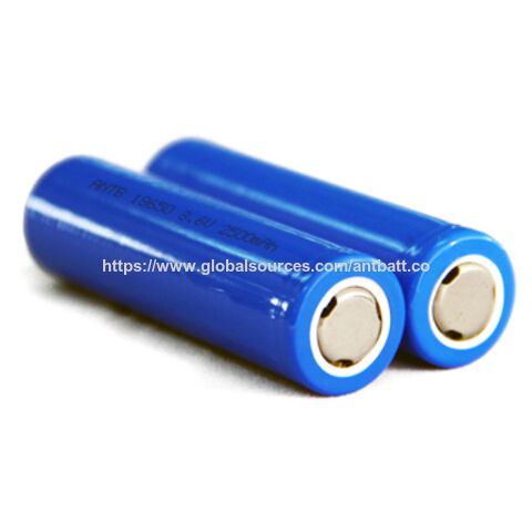 18650 3.6/3.7V 2500mAh 8A Lithium-ion/Cylindrical EV Battery Cell, li ...