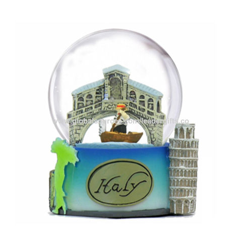 Buy Wholesale China 65mm Polyresin Italy Snow Globe Of Rome, Venice ...