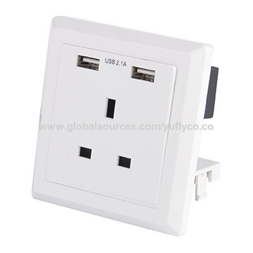 Buy Wholesale China Uk Standard Top Quality 13a 1 Gang 2 Output Usb ...
