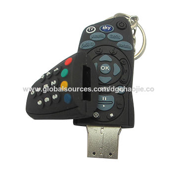 Remote-control USB Flash Drive with PVC Housing and 1 to 32GB Memory ...