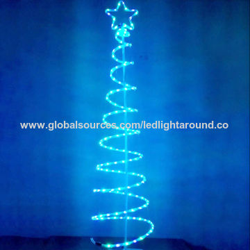 H6ft LED Rope Spiral Tree Christmas Motif Lights OEM/ODM LED Christmas ...