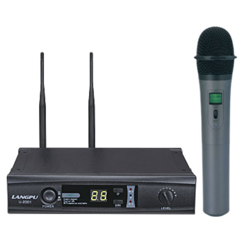 UHF single channel diversity receiving wireless microphone, PLL ...