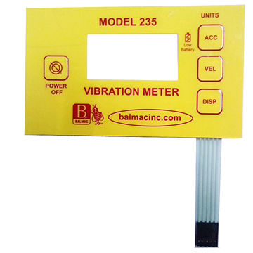 LED light PCB membrane keyboard switch with metal domes and connectors ...
