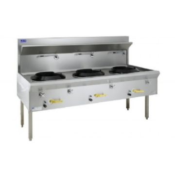 Buy Wholesale China Kindelt Chinese 3 Burner Chimney Wok, Full Skirt ...