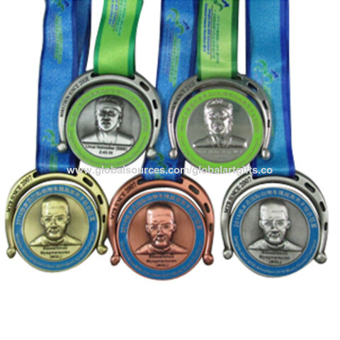 3" 3D spinning metal medal for marathons bespoke sports medal, 3" medal ...
