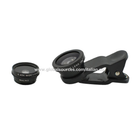 0.65x Universal Clip 3-in-1 Fish Eye Lens Wide Angle Lens with Factory ...