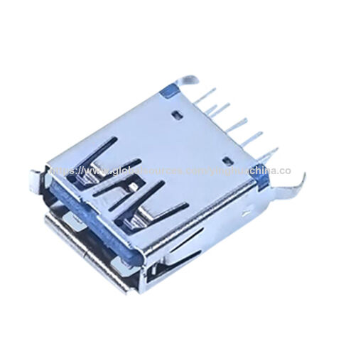 Female Straight USB 3.0 Connectors A-type, Kink Tabs, Number U3306, USB ...