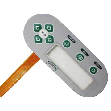 LED light PCB membrane keyboard switch with metal domes and connectors ...