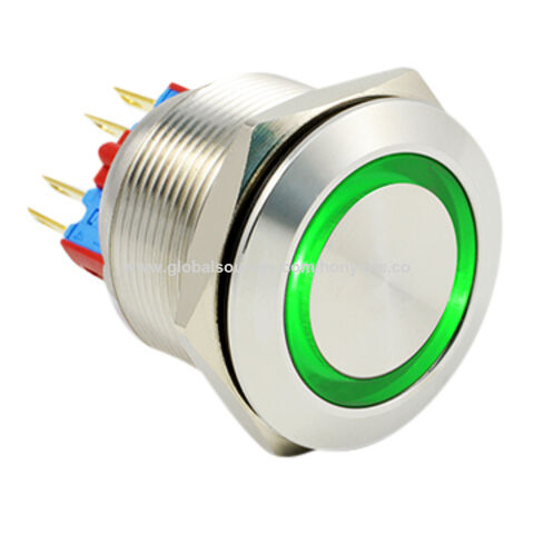 Buy China Wholesale Honyone Sus Body Metal Pushbutton Switch, 25mm Momentary Flat Button Ring ...