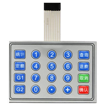 Buy Wholesale China Led Light Pcb Membrane Keyboard Switch With Metal ...