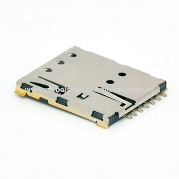 Buy Wholesale China Sim Card Connector Nano Sim 6pin H=1.37mm & Sim ...