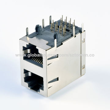 Buy Wholesale China Rj45 Connector Side Entry Modular Jack, 2x1 ...