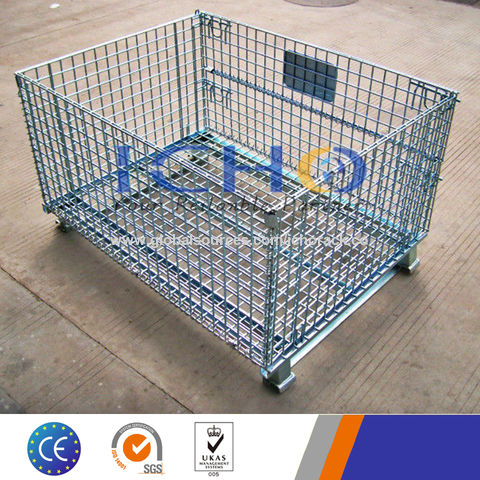 Buy Wholesale China Foldable & Stackable Heavy Duty Wire Mesh Container ...