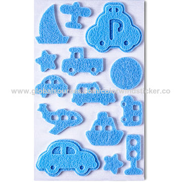 Buy Wholesale China Kids Vehicle Car 3d Felt Fabric Sticker & Kids ...