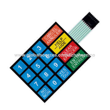 Buy Wholesale China Silver Paste Circuit Membrane Keypad 3m Adheisve ...