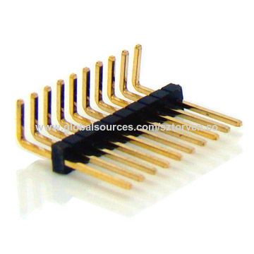 Pin Header, 1.27mm Pitch, Single Row, Right Angle DIP Type, Pin Header ...