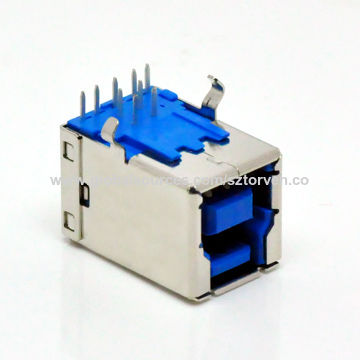 China USB 3.0 Female B type Right angle on Global Sources,USB 3.0 ...