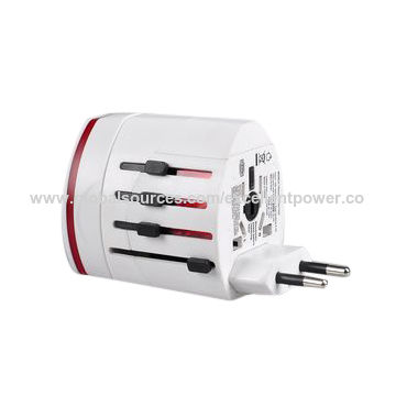 Buy Wholesale China Universal Travel Adapters With 2 Usb, Full 1,000ma ...