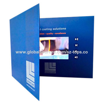 4.3-inch LCD Screen Video Card Brochure for Product Launches, Supports ...
