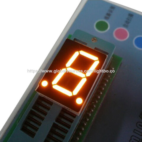 7 Segment Led Display Single Digit 0.80 Inch Amber For Rate Screens ...