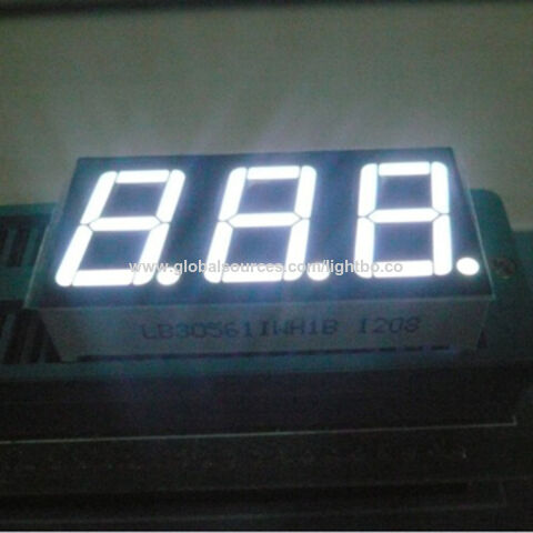 Anode White 3-digit 7-segment Led Display, 0.56-inch, Ideal For ...