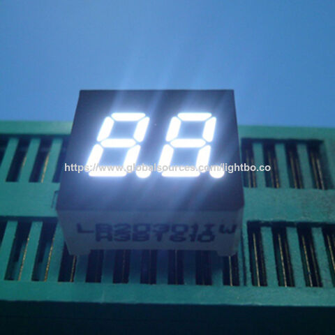 Buy Wholesale China Ultra White Common Anode Dual-digit 0.3" 7 Segment ...