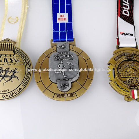Compre Medallas Personalizadas De Corredor De Maratón De 10 Millas Con ...
