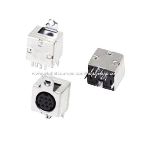 C8098 Series Mini Din Jack With Screw W/shielded Dip Right Angle Type ...