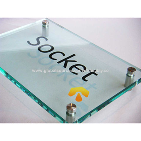 Buy Wholesale China Df Acrylic Branding Logo Sign Block,customized ...