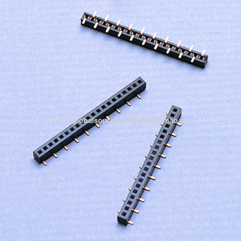 Buy Wholesale Taiwan 1.27mm Female Header Smt Type H=1.95mm Single Row ...