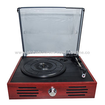 Turntable record player with plastic dust cover, music player record ...