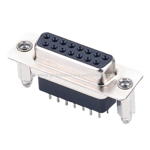 China D-SUB 15pin dual rows female connector on Global Sources,VGA,D ...